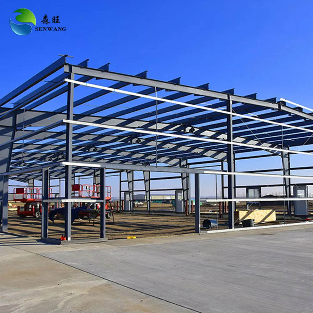 Optional Crane Steel Structure Workshop C Z Purlin And Alkyd Primer DFT ...