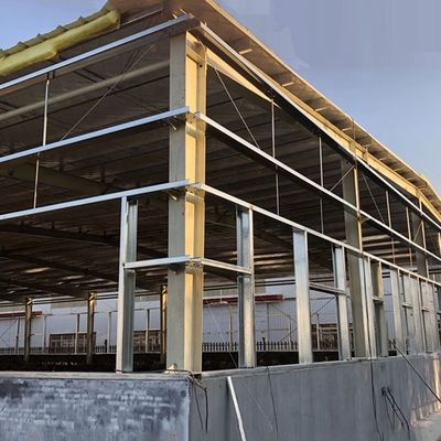 Large Span Steel Structural Warehouse , Prefabricated Steel Frame Houses