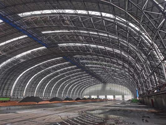 Large Span Space Truss Structure Building , Lightweight Steel Warehouse ...