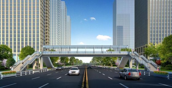 Customized H Steel Truss Bridge Wind Resistant With Galvanized ...