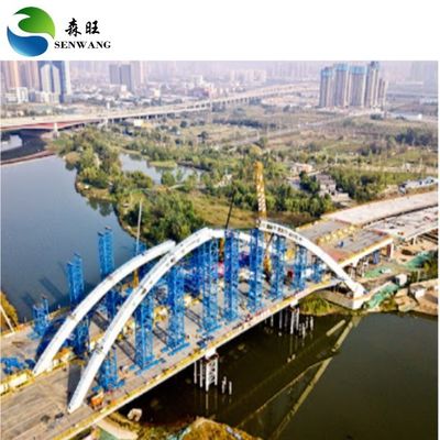 Wide Span Steel Frame Bridge Windproof Metal Building Framework
