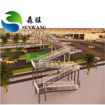 H Column Steel Structural Framework Wide Span Steel Truss Bridge