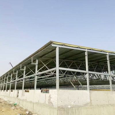 Prefabricated Steel Roof Trusses , High Strength Metal Truss Hangers