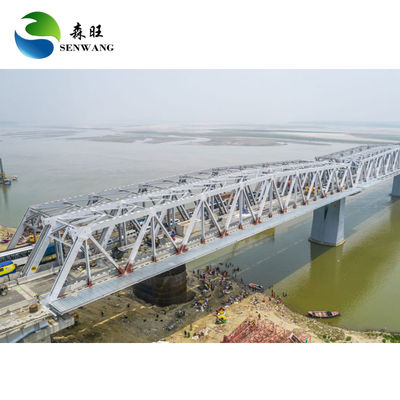 Prefabricated Steel Pedestrian Bridges Wide Span Metal Walkway Bridge ...