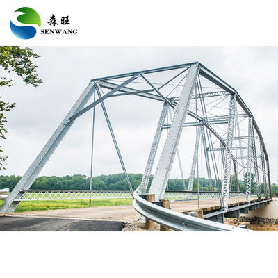 Prefabricated Steel Pedestrian Bridges Wide Span Metal Walkway Bridge ...