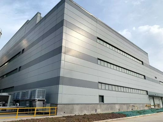 Industrial Steel Frame Warehouse With H Beam And Sandwich Panel Roof ...
