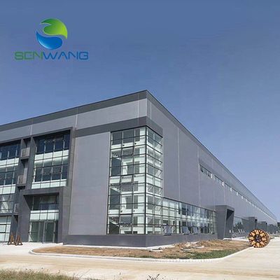 Fire Resistance Steel Frame Warehouse with Steel Color Sheet Roof and ...